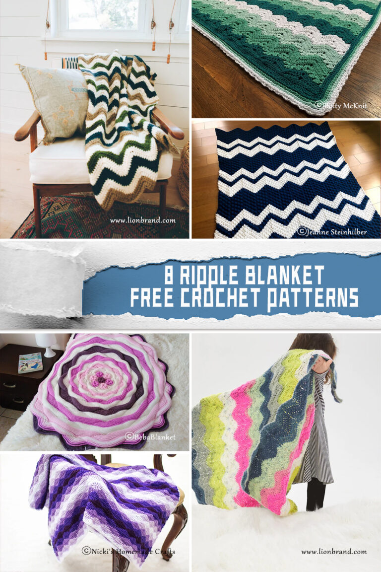 8 Stunning Ripple Blanket Crochet Patterns - FREE - iGOODideas.com