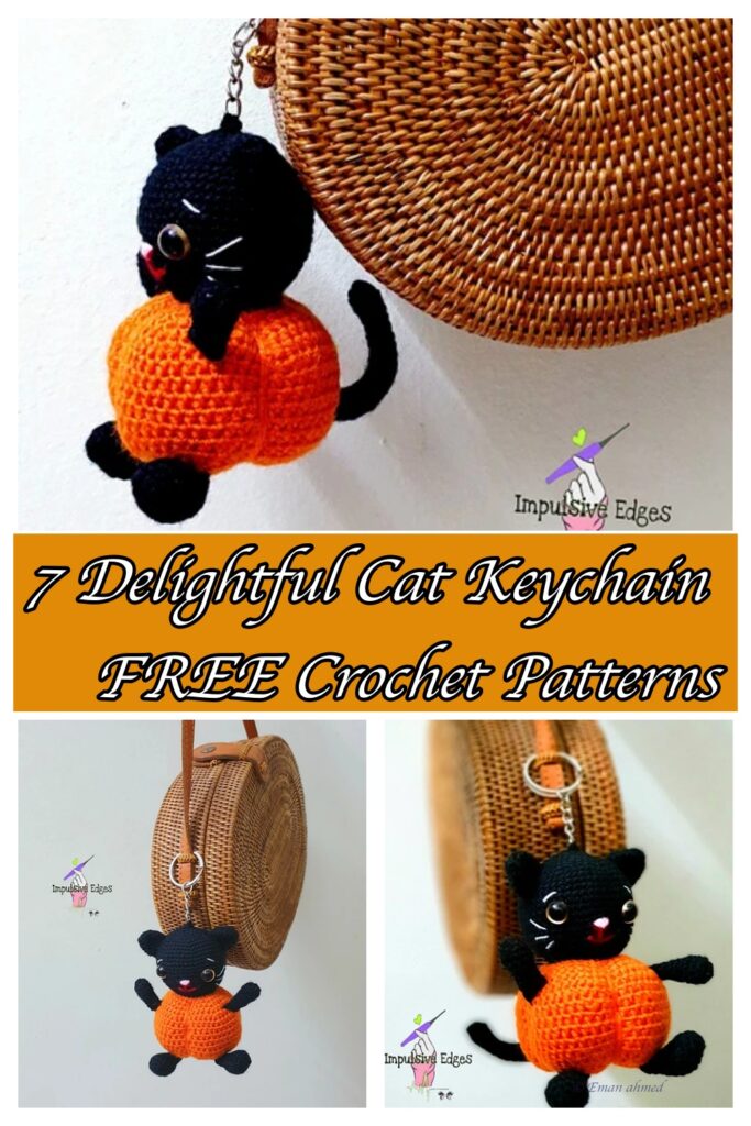 7 Delightful Cat Keychain Crochet Patterns – FREE - iGOODideas.com