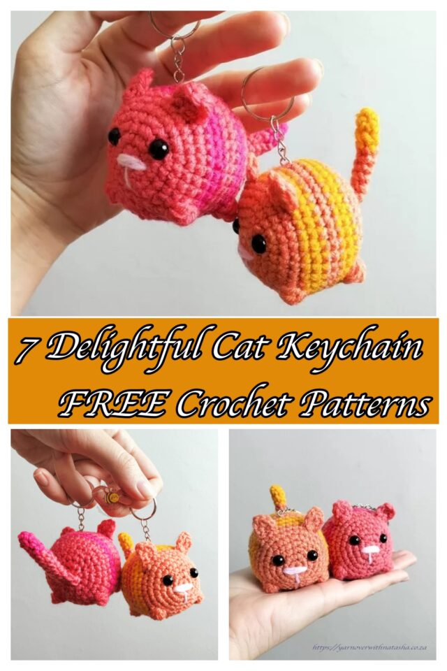 7 Delightful Cat Keychain Crochet Patterns – FREE - iGOODideas.com
