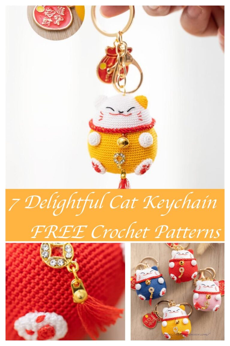 7 Delightful Cat Keychain Crochet Patterns – FREE - iGOODideas.com