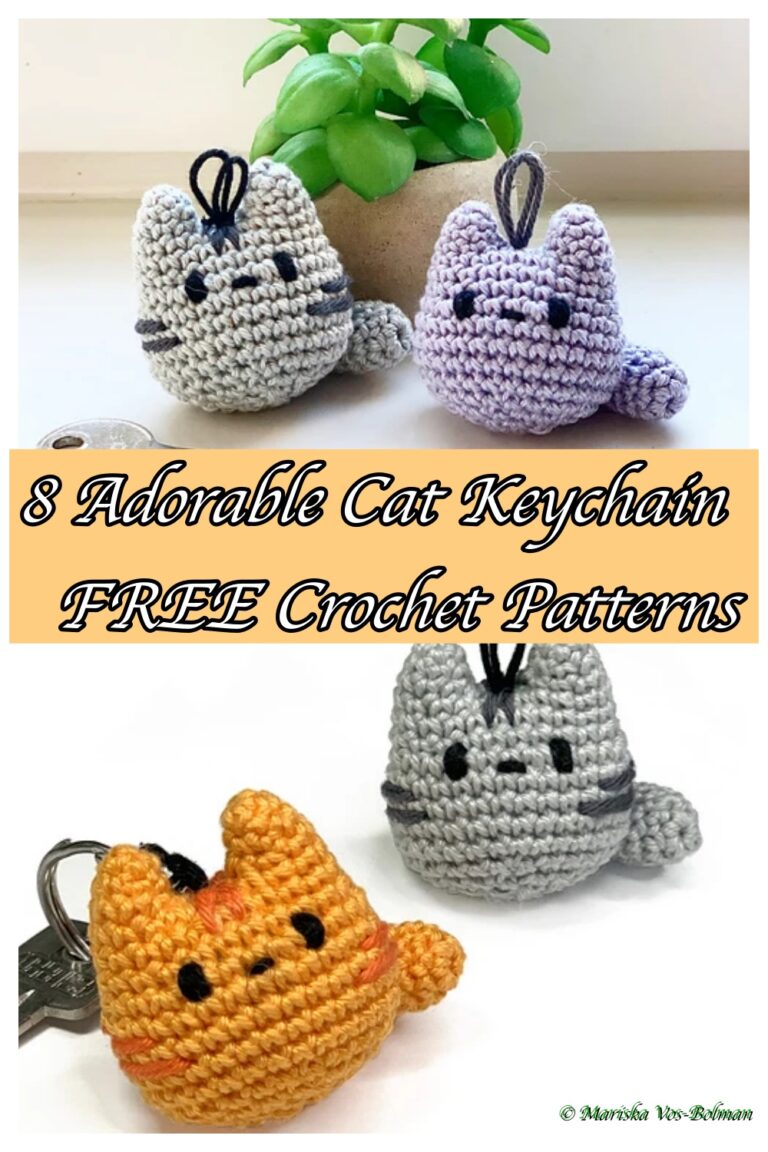 8 Adorable Cat Keychain Crochet Patterns – FREE - iGOODideas.com
