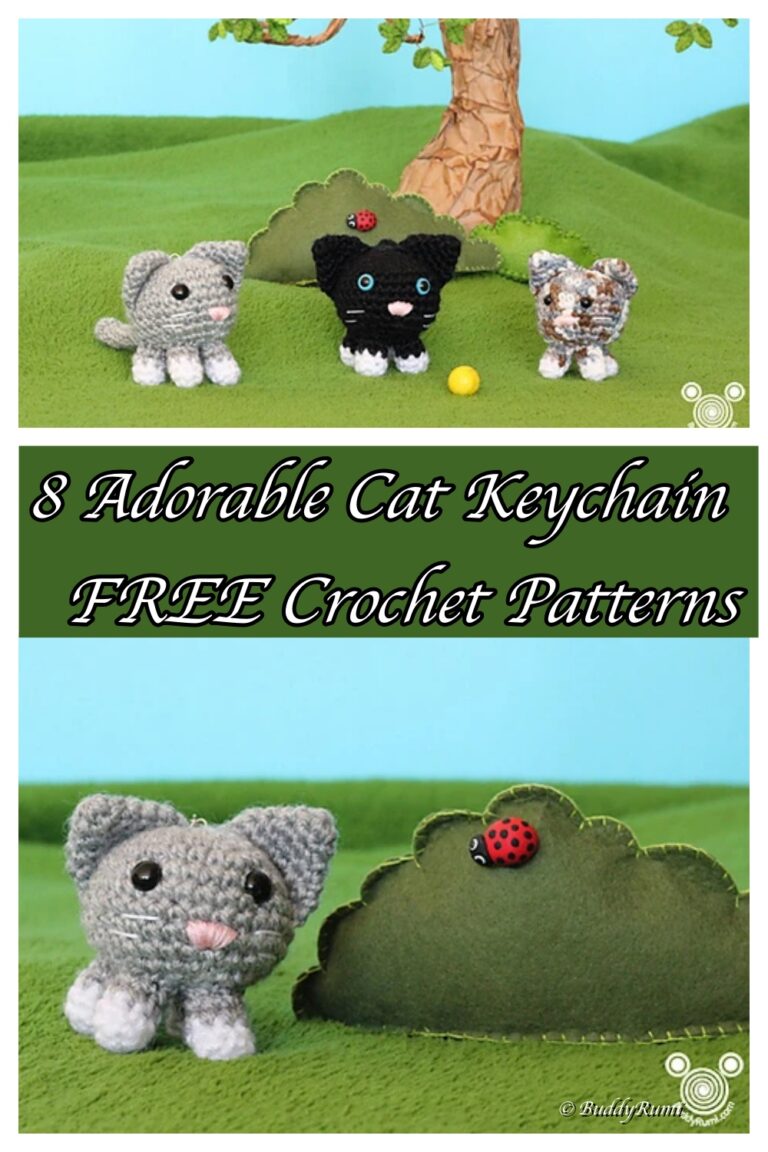 8 Adorable Cat Keychain Crochet Patterns – FREE - iGOODideas.com