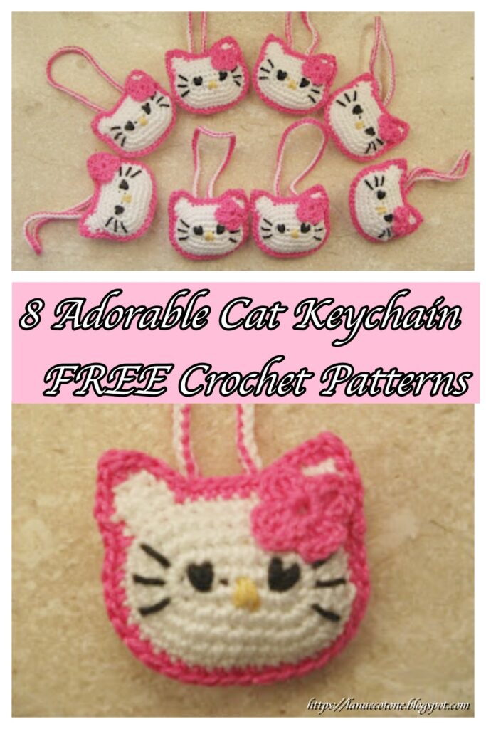 8 Adorable Cat Keychain Crochet Patterns – FREE - iGOODideas.com