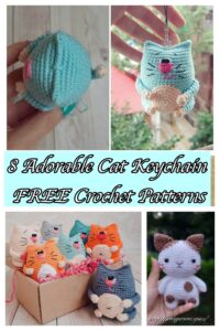 8 Adorable Cat Keychain Crochet Patterns – FREE - iGOODideas.com
