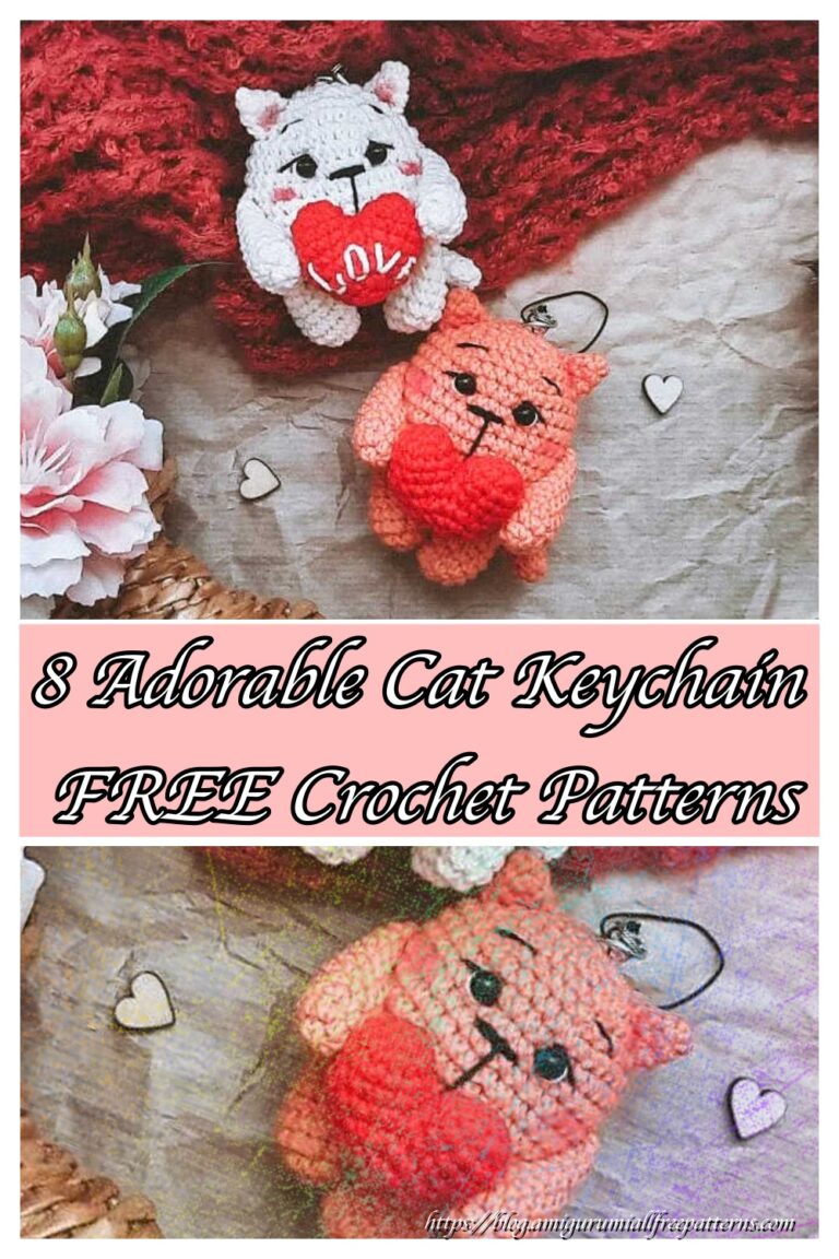 8 Adorable Cat Keychain Crochet Patterns – FREE - iGOODideas.com