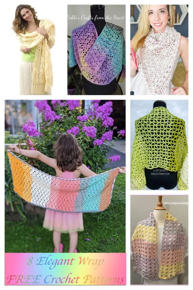 8 Elegant Wrap Crochet Patterns – FREE - iGOODideas.com