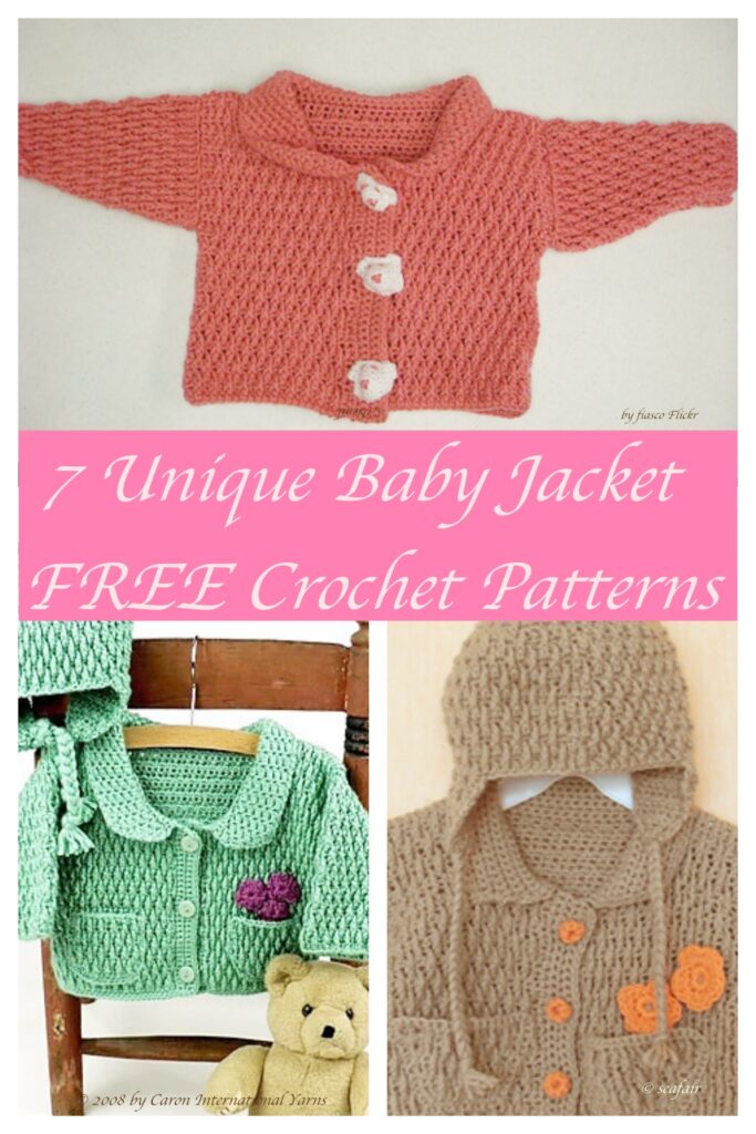 7 Unique Baby Jacket FREE Crochet Patterns - iGOODideas.com