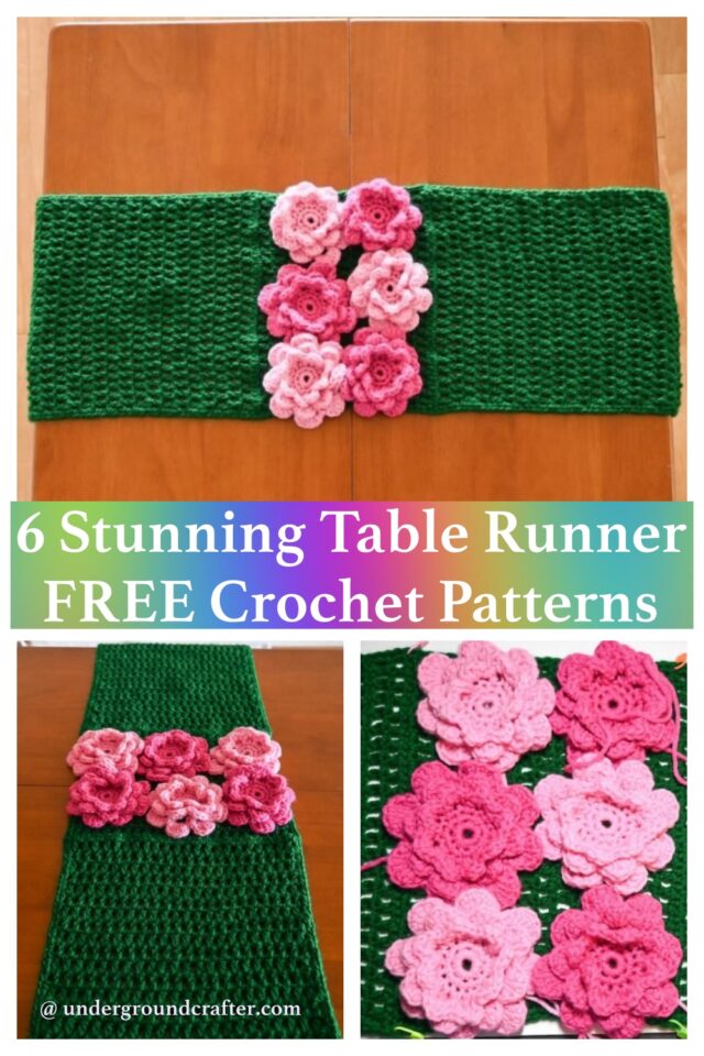 6 Stunning Table Runner Crochet Patterns – FREE - iGOODideas.com