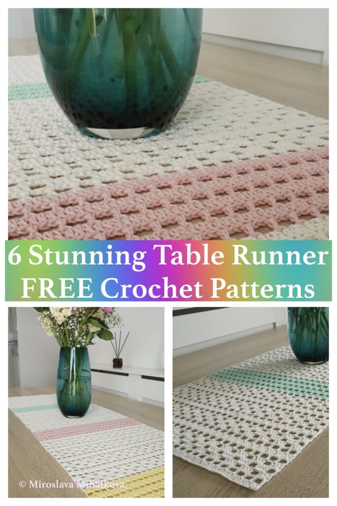 6 Stunning Table Runner Crochet Patterns – FREE - iGOODideas.com