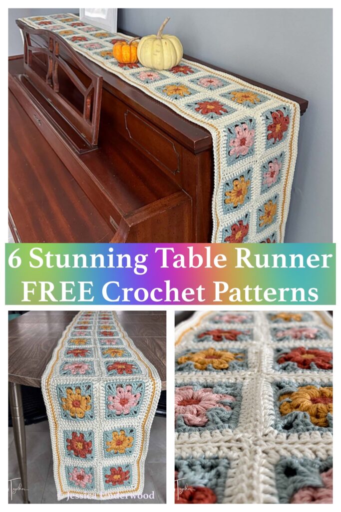 6 Stunning Table Runner Crochet Patterns – FREE - iGOODideas.com