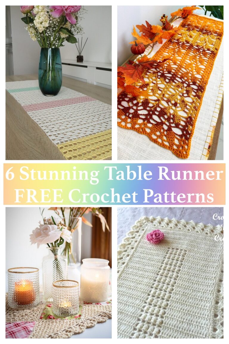 6 Stunning Table Runner Crochet Patterns – FREE - iGOODideas.com