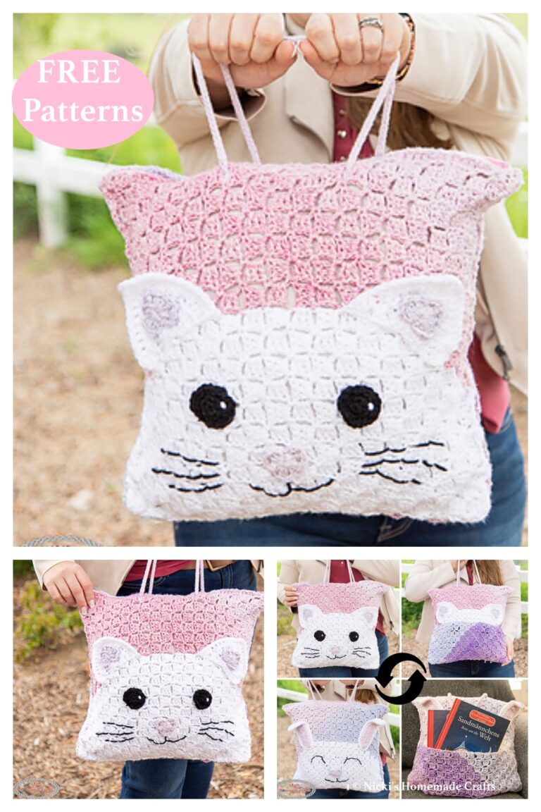 9 Adorable Cat Bag Crochet Patterns – FREE - iGOODideas.com