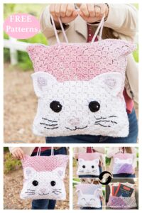 9 Adorable Cat Bag Crochet Patterns – FREE - iGOODideas.com