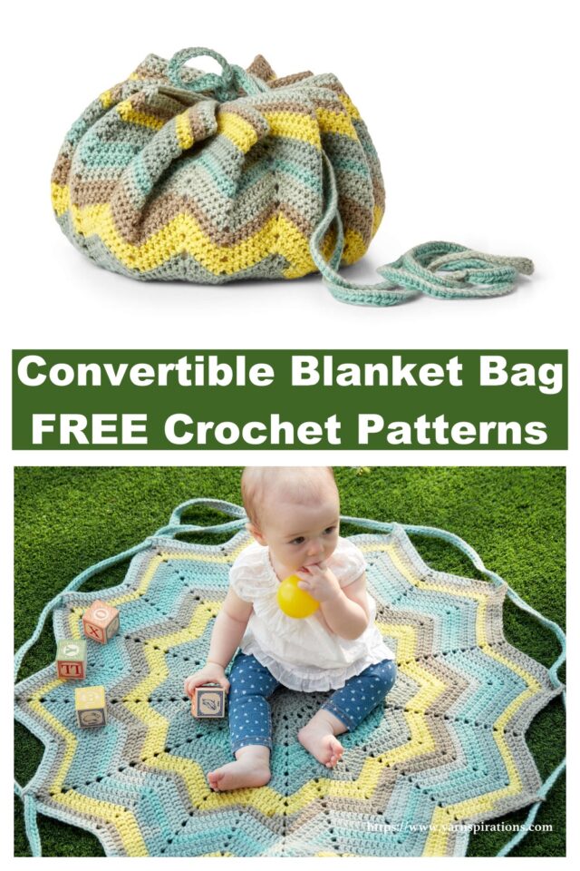 Convertible Blanket Bag Crochet Patterns - FREE - iGOODideas.com