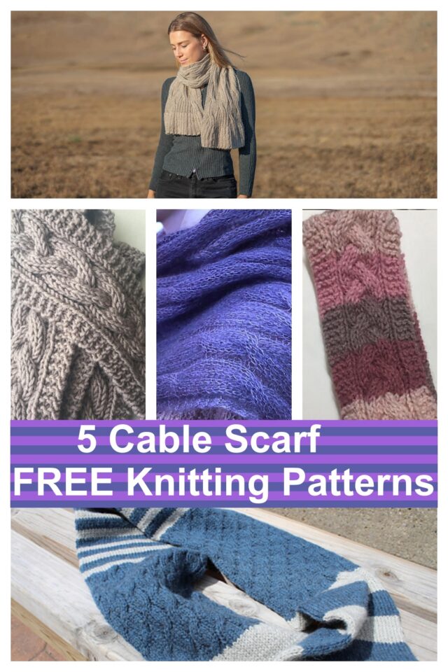 5 Cable Scarf Knitting Patterns – FREE - iGOODideas.com