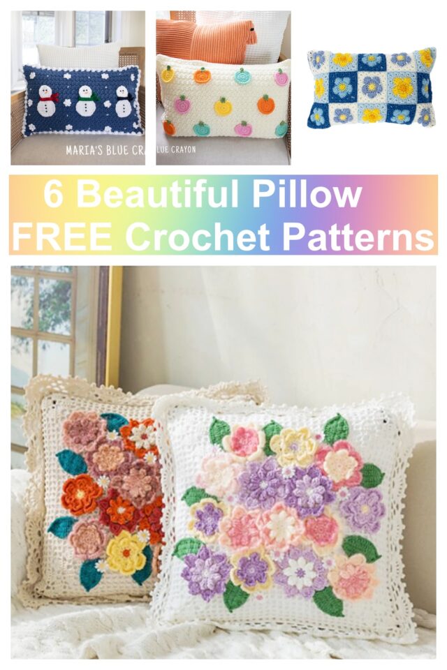 6 Beautiful Pillow Crochet Patterns – FREE - iGOODideas.com