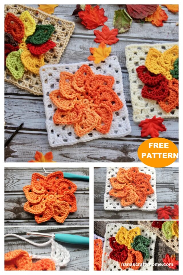 6 Fall Leaf Crochet Patterns – FREE - iGOODideas.com