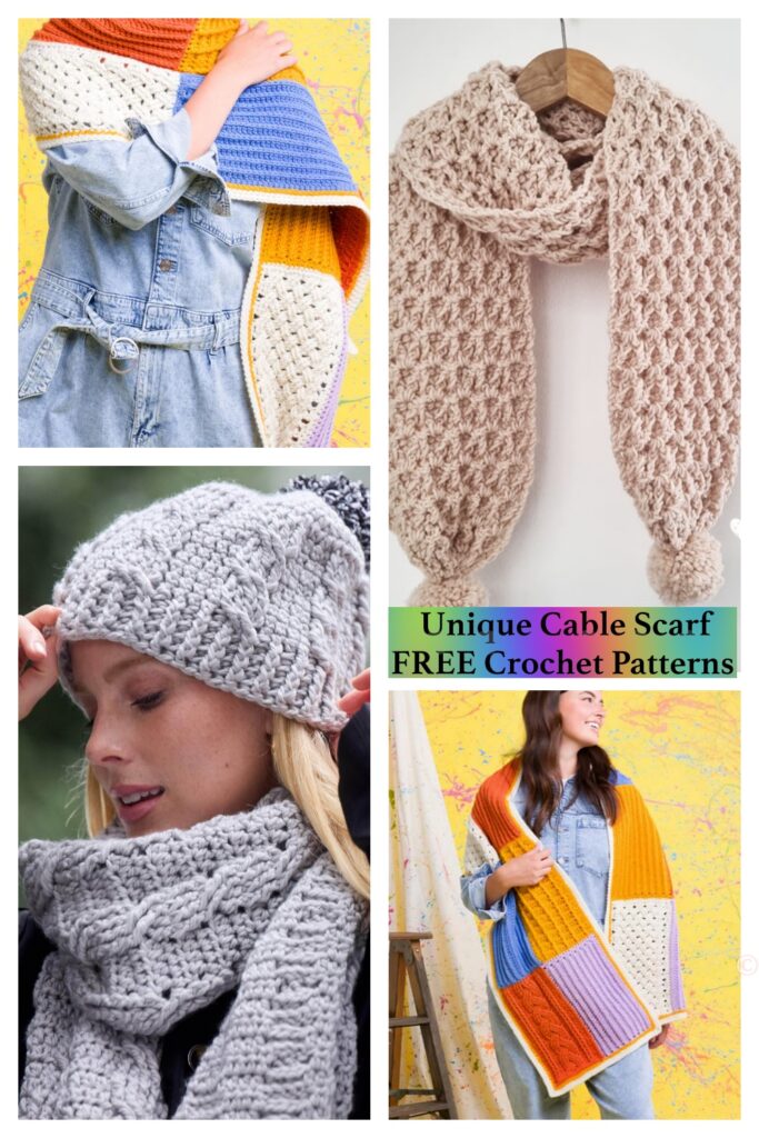 Cable Scarf Crochet Patterns - FREE - iGOODideas.com