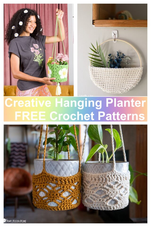 Creative Hanging Planter Crochet Patterns - FREE - iGOODideas.com