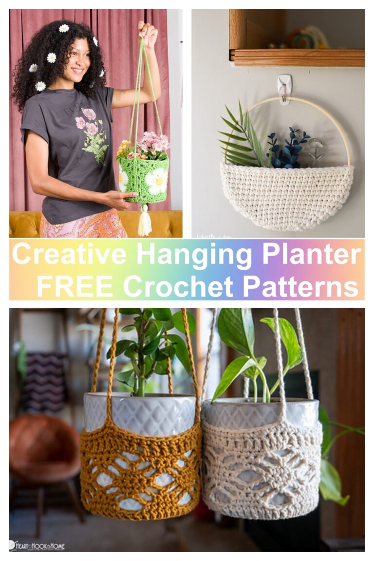 Creative Hanging Planter Crochet Patterns - FREE - iGOODideas.com