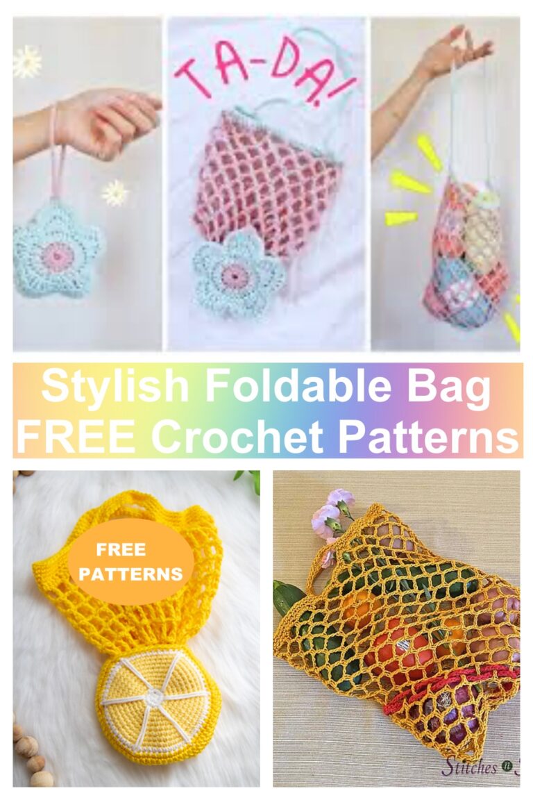 Stylish Foldable Bag Crochet Patterns – FREE - iGOODideas.com