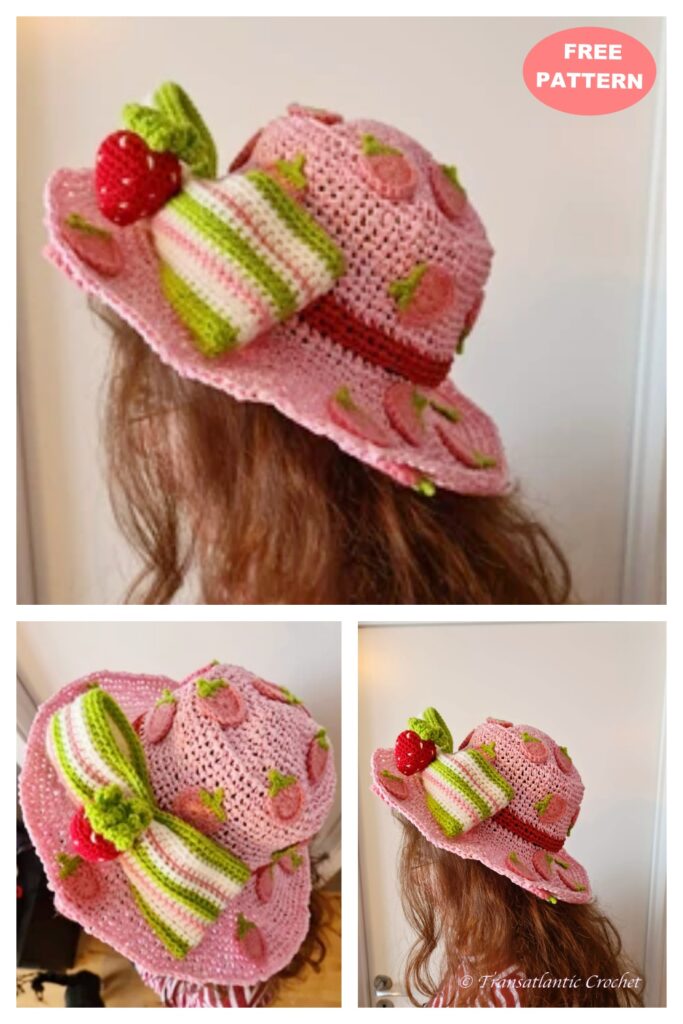 6 Strawberry Hat Crochet Patterns – FREE - iGOODideas.com