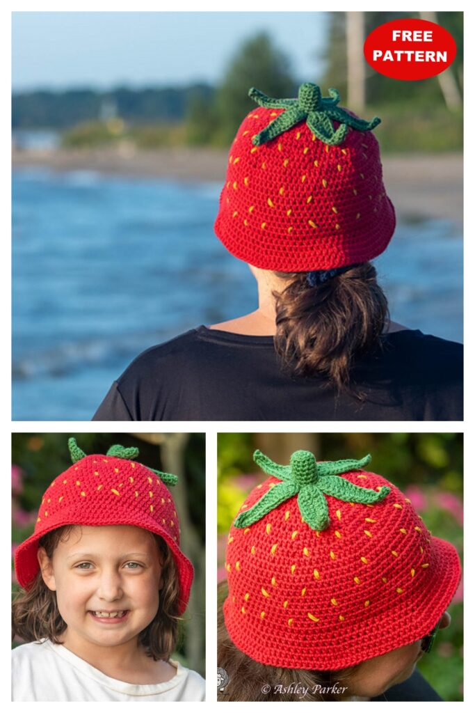 6 Strawberry Hat Crochet Patterns – FREE - iGOODideas.com