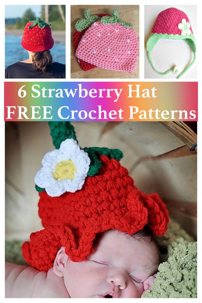 6 Strawberry Hat Crochet Patterns – FREE - iGOODideas.com
