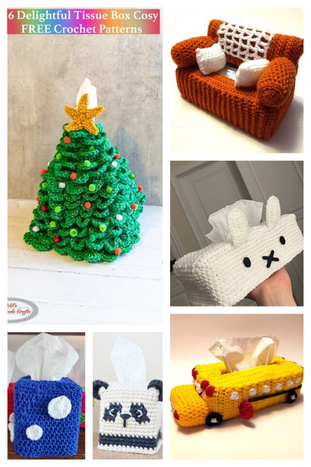 6 Tissue Box Cosy Crochet Patterns – FREE - iGOODideas.com