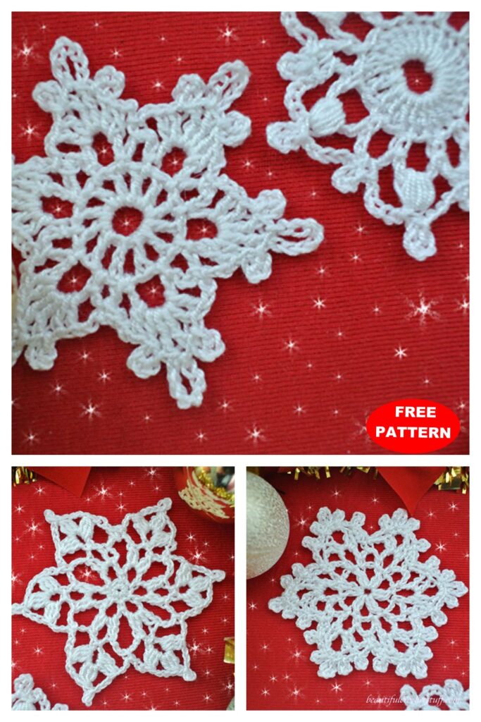 6 Unique Snowflake Crochet Patterns- FREE - iGOODideas.com