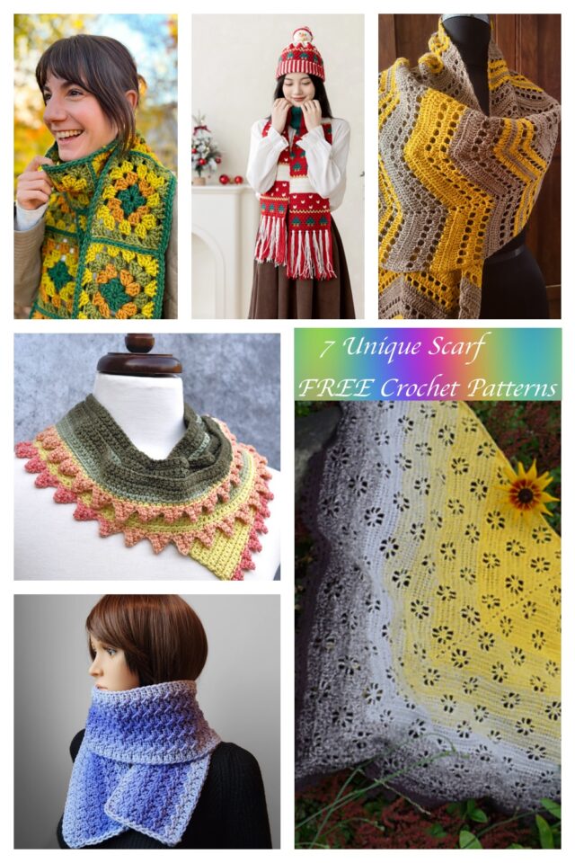 7 Unique Scarf Crochet Patterns – FREE - iGOODideas.com