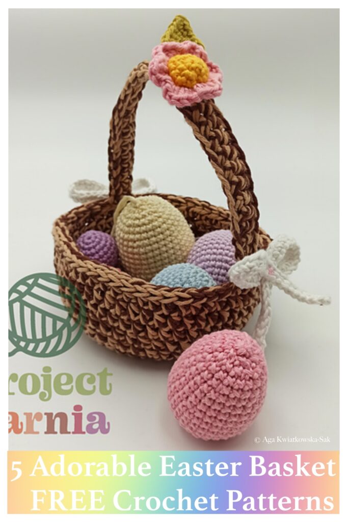 5 Crocheted Easter Basket Patterns -FREE - iGOODideas.com