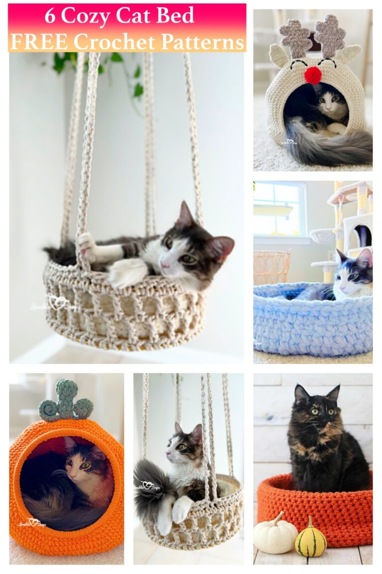 6 Crocheted Cat Bed Patterns – FREE - iGOODideas.com