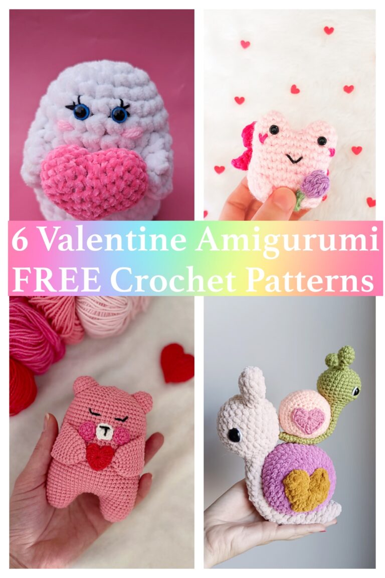 6 Valentine Amigurumi Crochet Patterns - FREE - iGOODideas.com