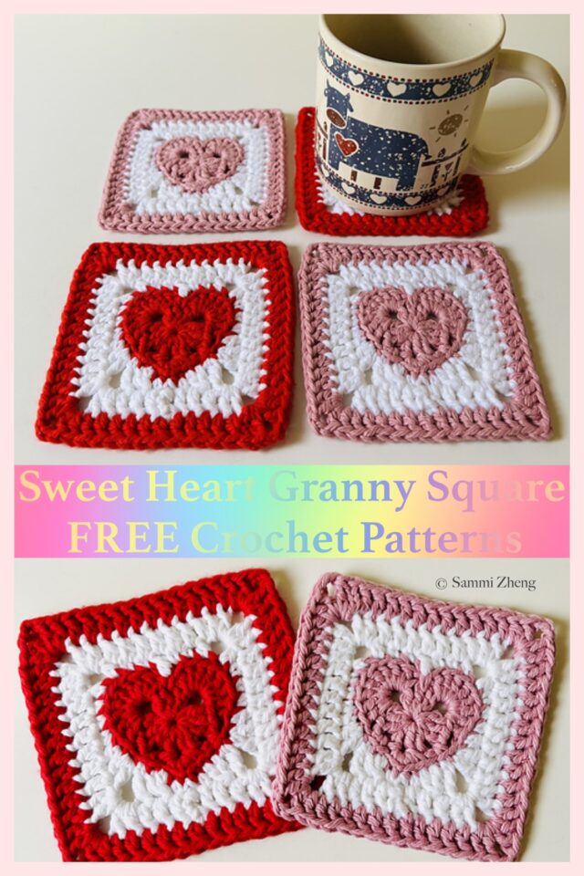 Heart Granny Square Crochet Patterns – FREE - iGOODideas.com