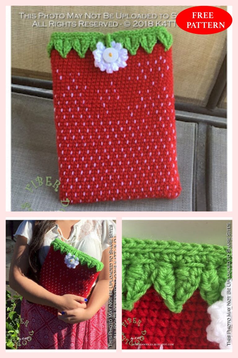 6 Strawberry Bag Crochet Patterns - FREE - iGOODideas.com