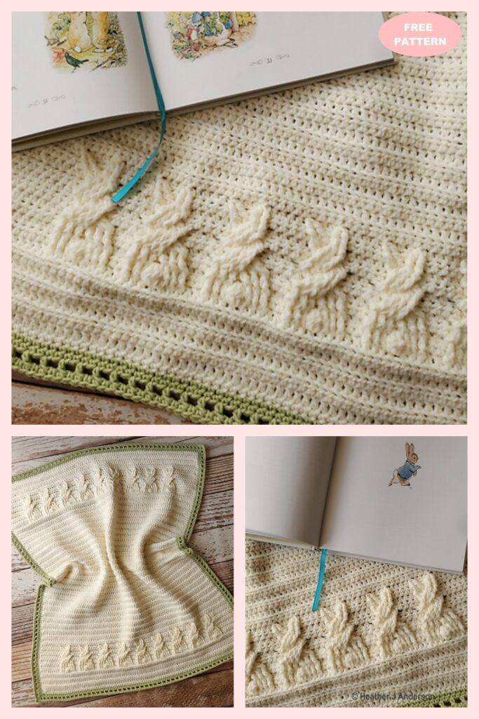 5 Baby Bunny Blanket Crochet Patterns – FREE - iGOODideas.com