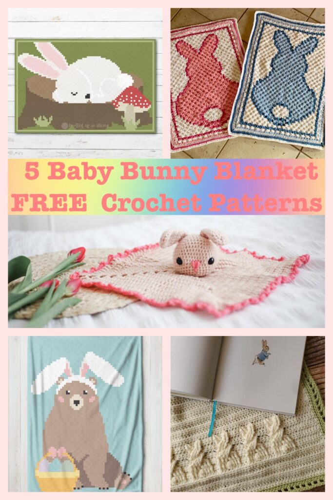 5 Baby Bunny Blanket Crochet Patterns – FREE - iGOODideas.com