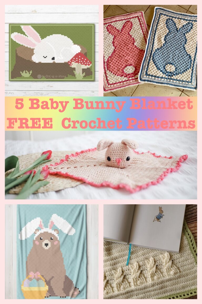 5 Baby Bunny Blanket Crochet Patterns – FREE - iGOODideas.com