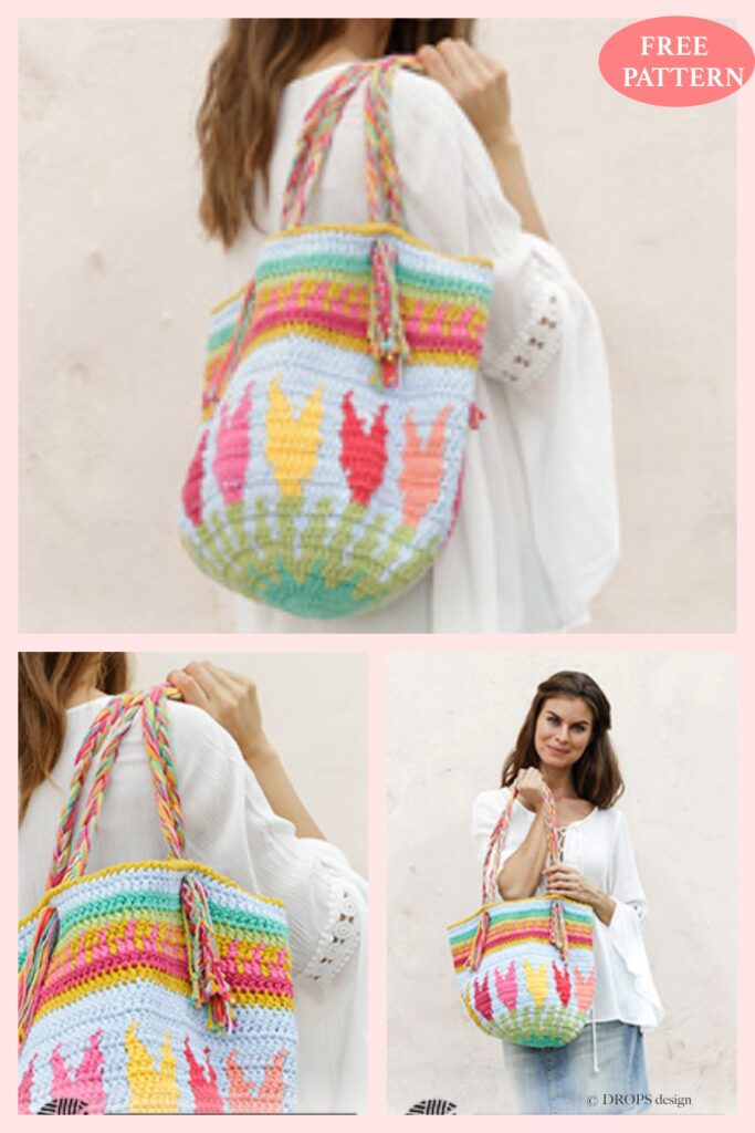 7 Tulip Bag Crochet Patterns – FREE - iGOODideas.com