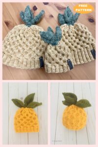 5 Pineapple Hat Knitting Patterns - FREE - iGOODideas.com