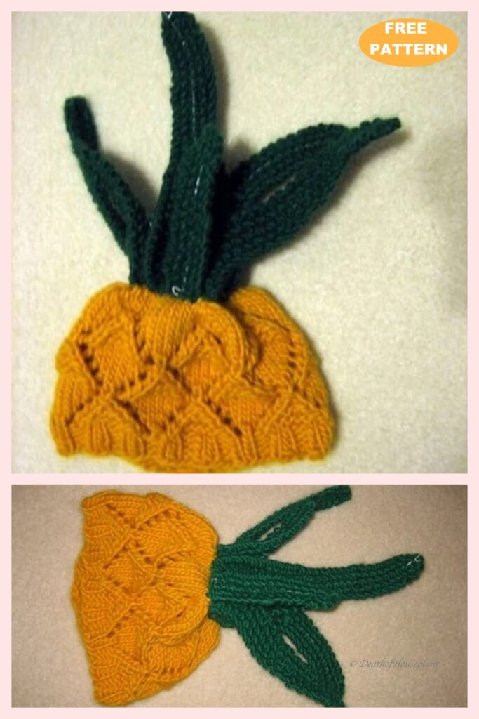 5 Pineapple Hat Knitting Patterns - FREE - iGOODideas.com