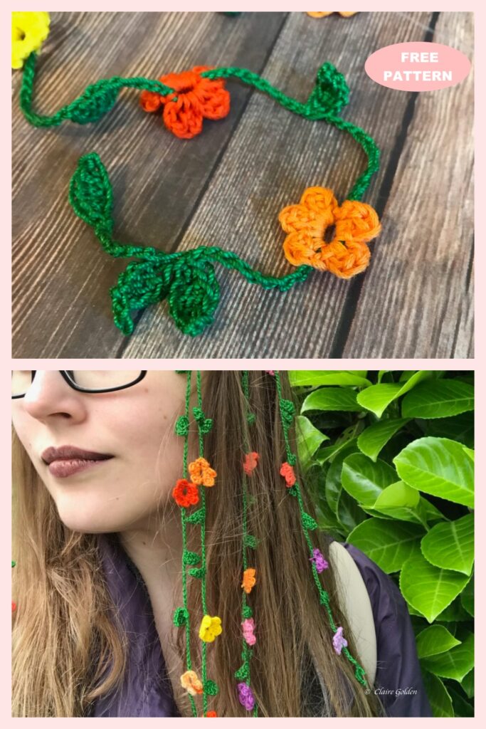 5 Flower Vines Crochet Patterns - FREE - iGOODideas.com