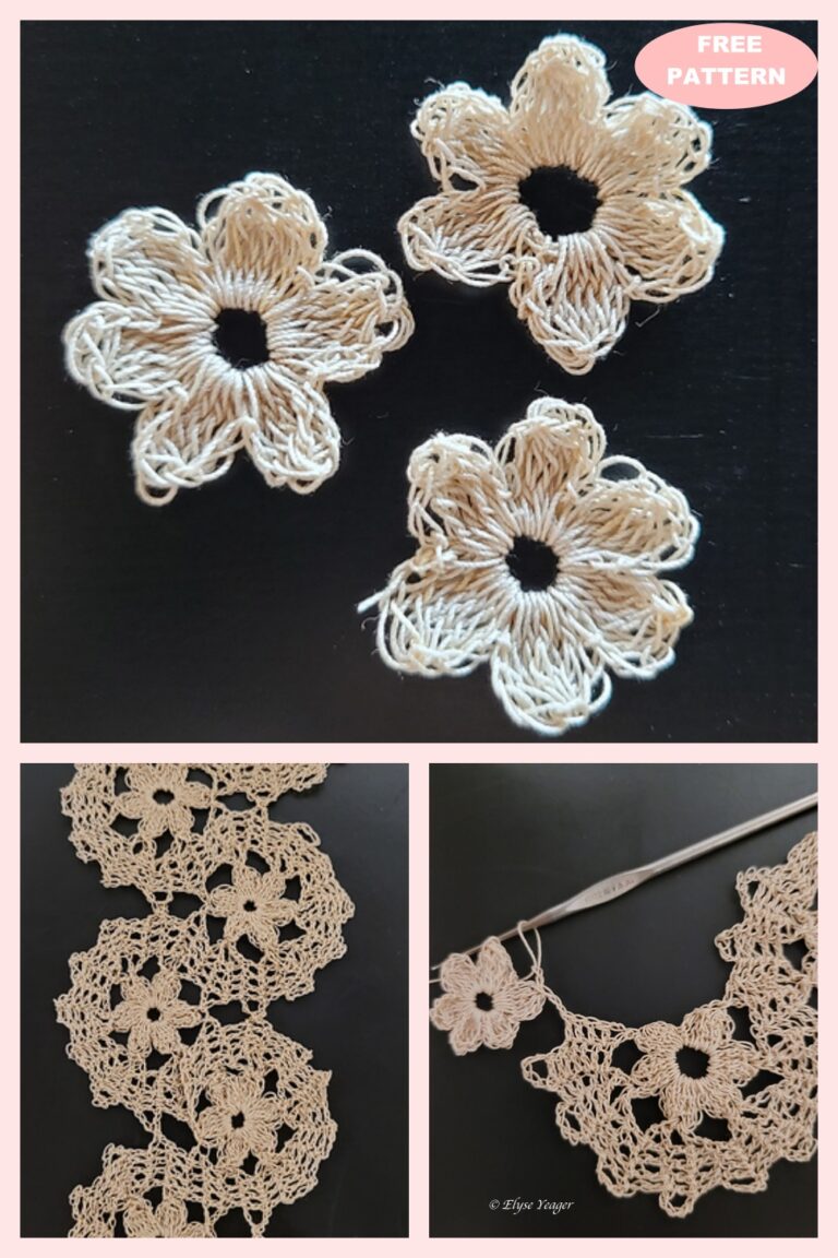 5 Flower Vines Crochet Patterns - FREE - iGOODideas.com