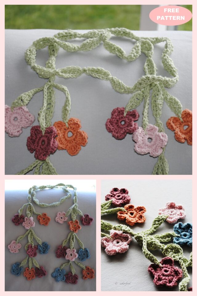 5 Flower Vines Crochet Patterns - FREE - iGOODideas.com