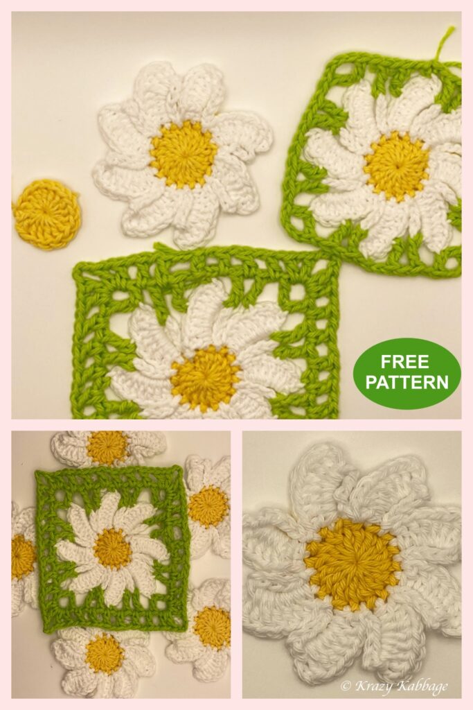 7 Adorable Daisy Crochet Patterns – FREE - iGOODideas.com